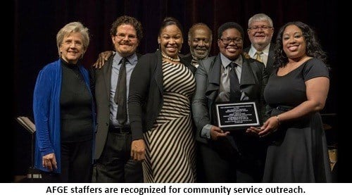 AFGE | AFGE Staffers Recognized for Community Service Outreach