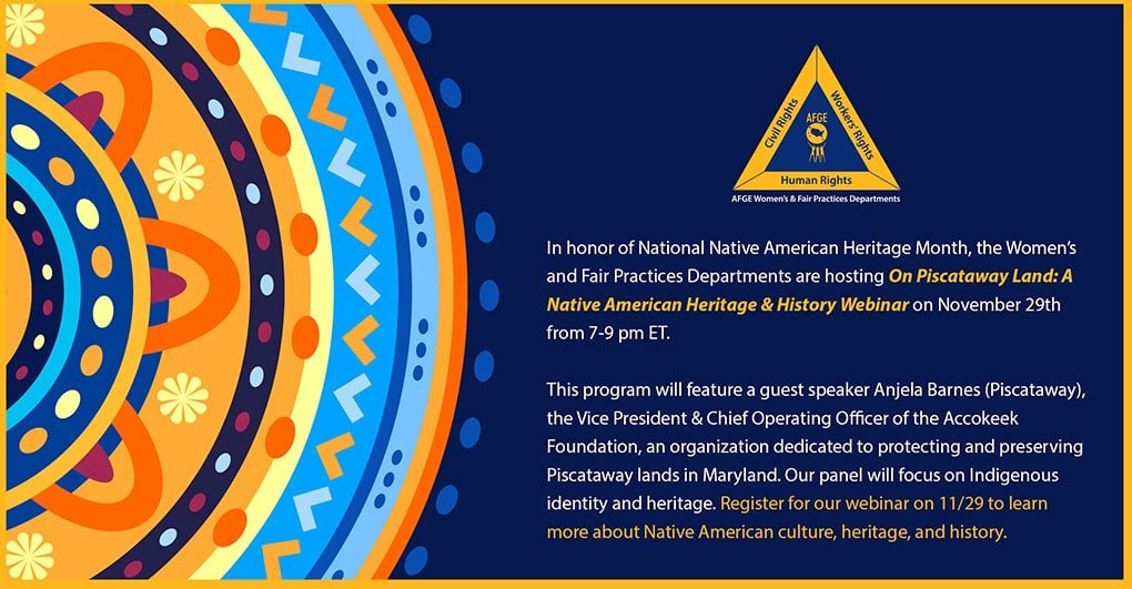 AFGE | On Piscataway Land: Celebrating National Native American ...
